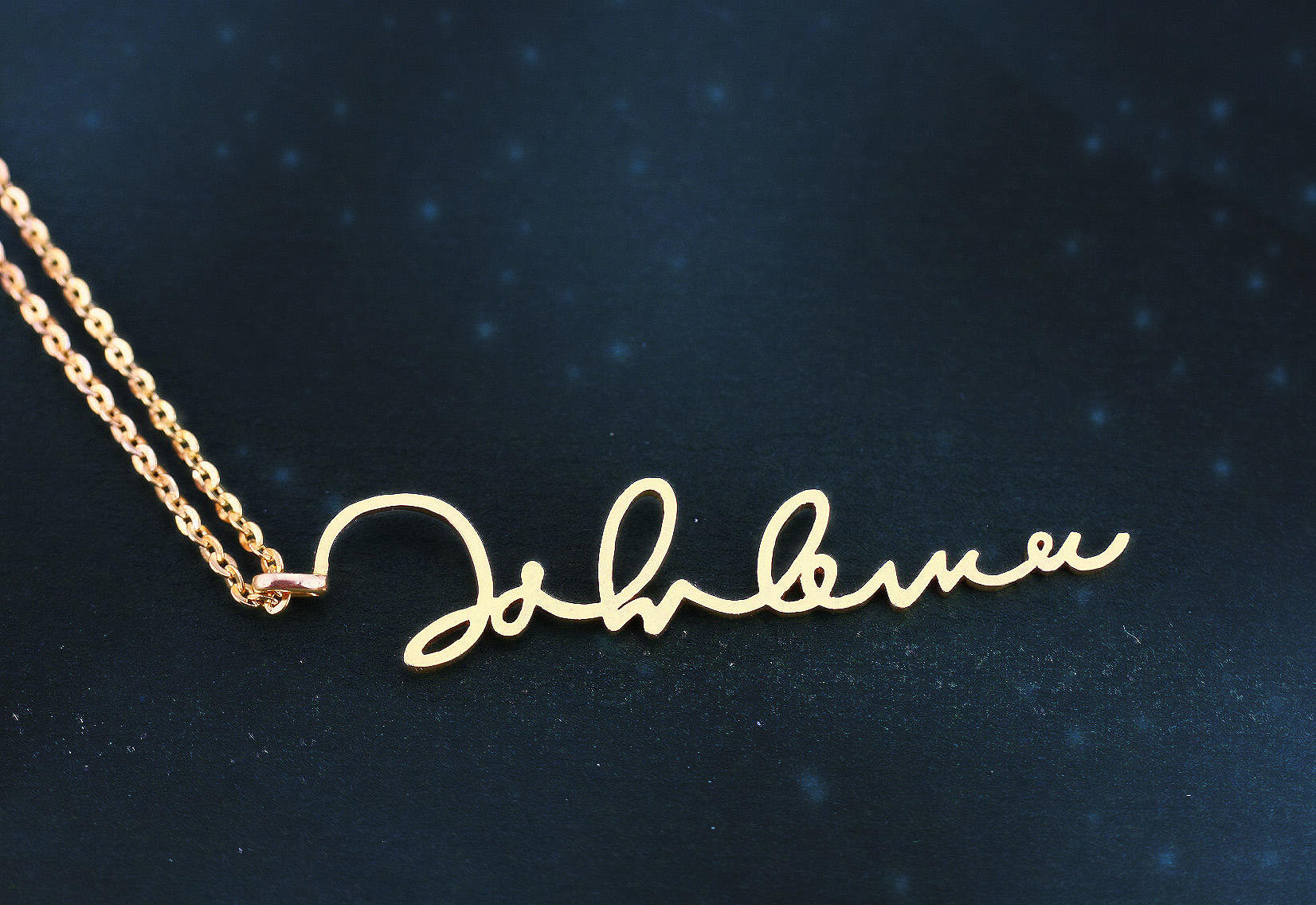 Vertical Signature Pendant - 18k Gold Plated on Luulla